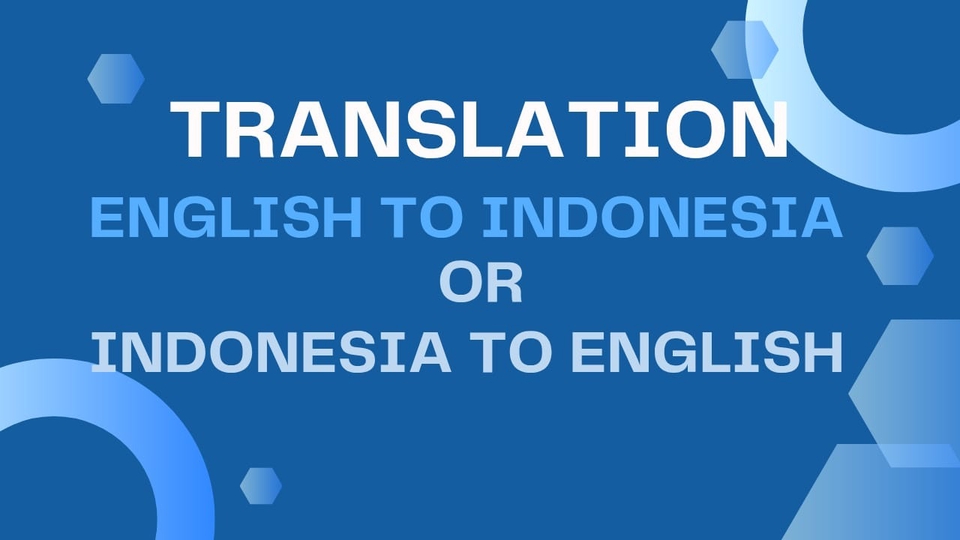 Translator English-Indonesian and Indonesian-English