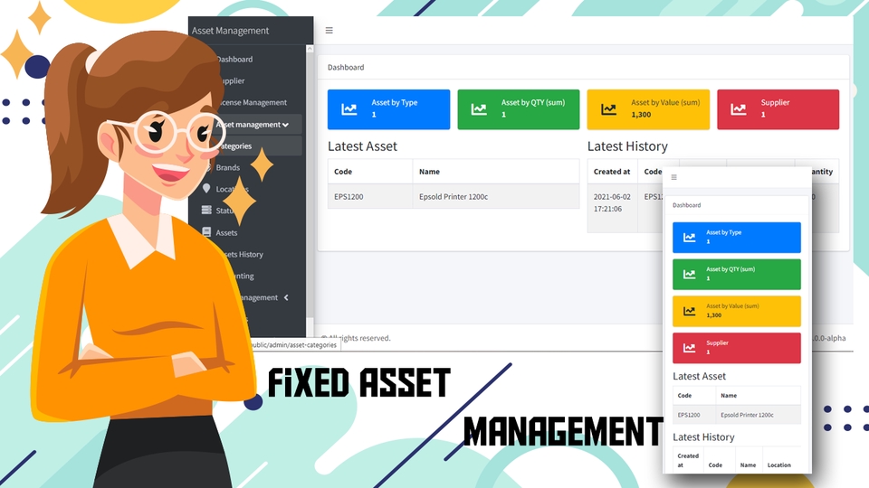 Aplikasi Fixed Asset Management and Tracking System | Laravel 8