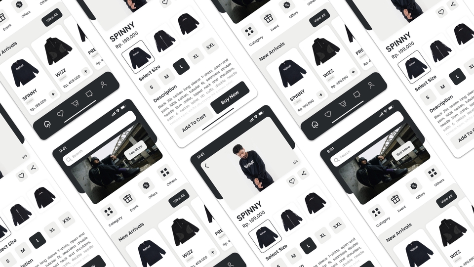 Pembuatan Desain UI / UX Untuk Mobile Apps Modern dan Elegan