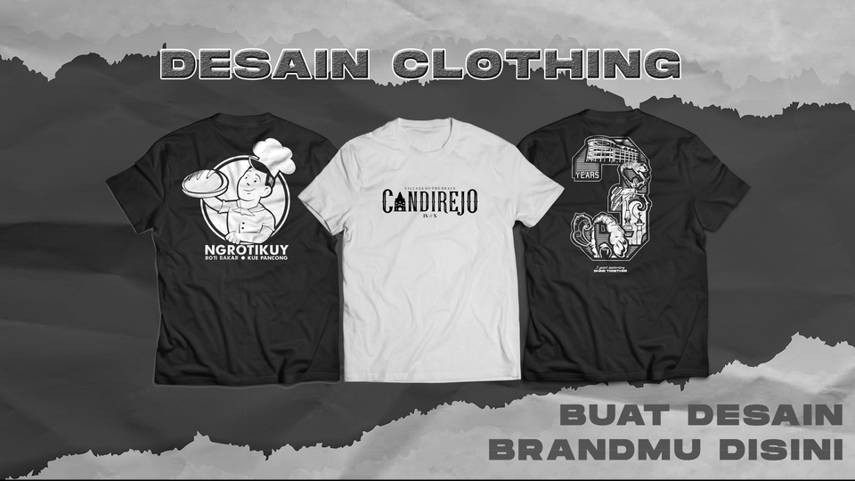 DESAIN VEKTOR UNTUK CLOTHING/BRAND 2 HARI READY