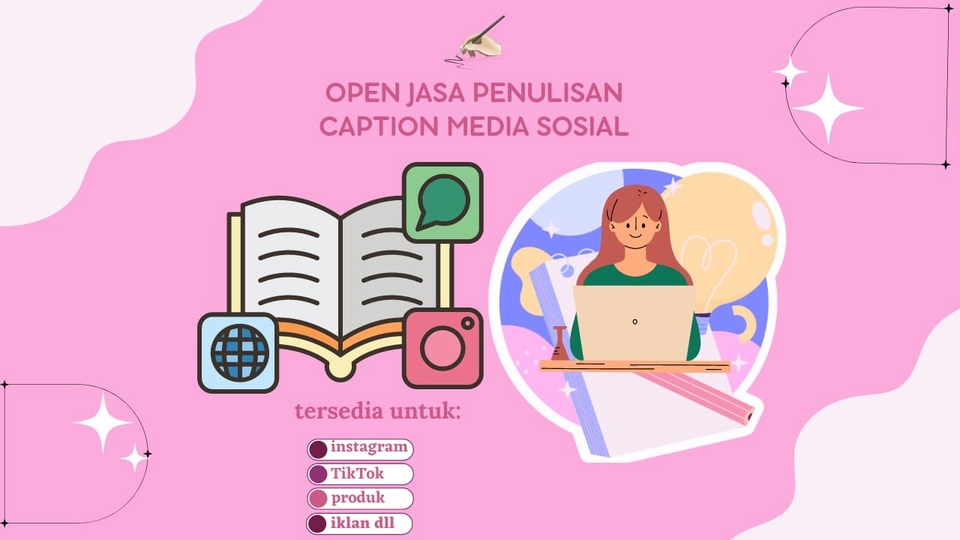 pembuatan caption media sosial yang menarikk