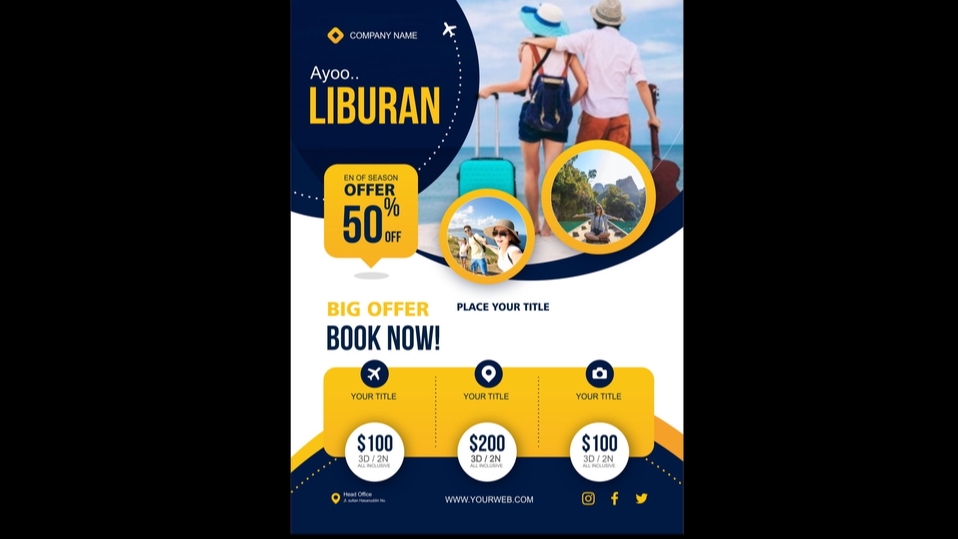 brosur/Flayer travel dan perumahan