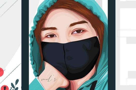 Ilustrasi Wajah/ Vector Illustration/ Vektor Wajah