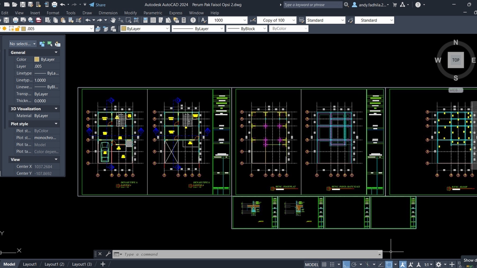 Jasa desain rumah 2D lengkap dengan gambar kerjanya, murah dan terpercaya