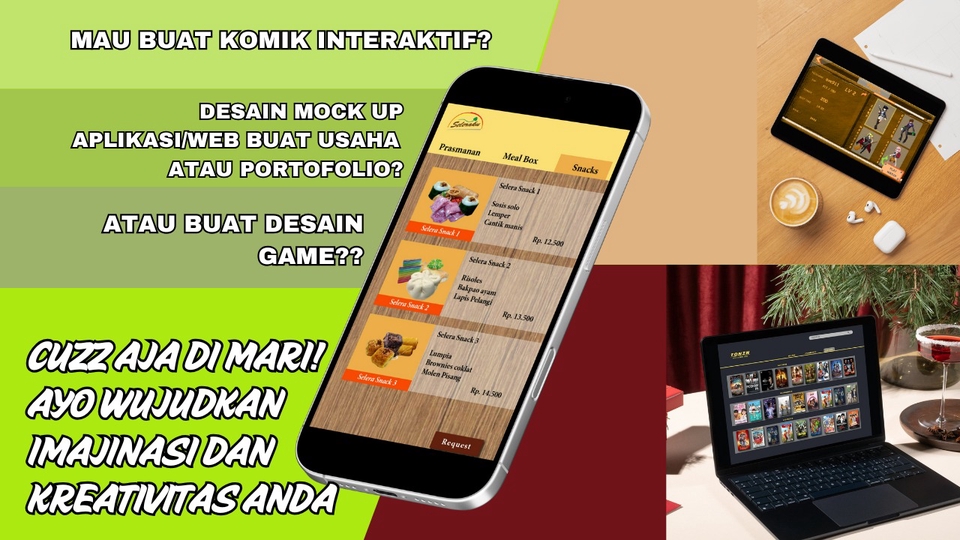 Mock up Website/Aplikasi mobile/ game