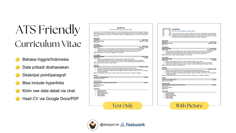 ATS Friendly Curriculum Vitae (CV)