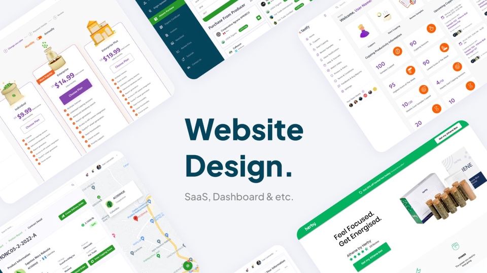 UI Desain Dengan Tampilan Modern untuk Website/Mobile Apps