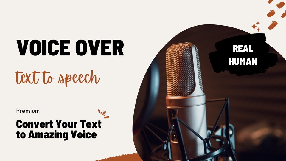create text to speech voice over real human