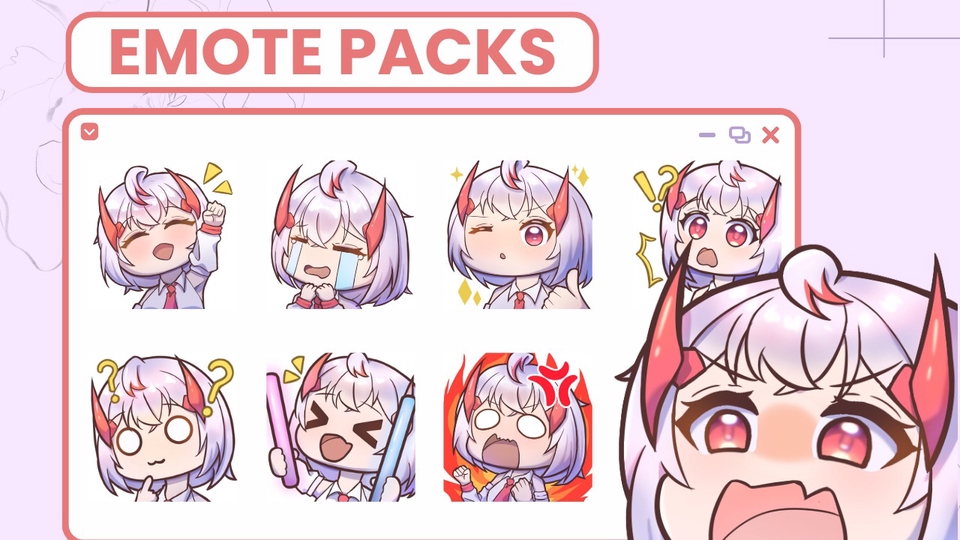 Stiker Emote Chibi custom untuk kebutuhan digital dan cetak (Discord ...