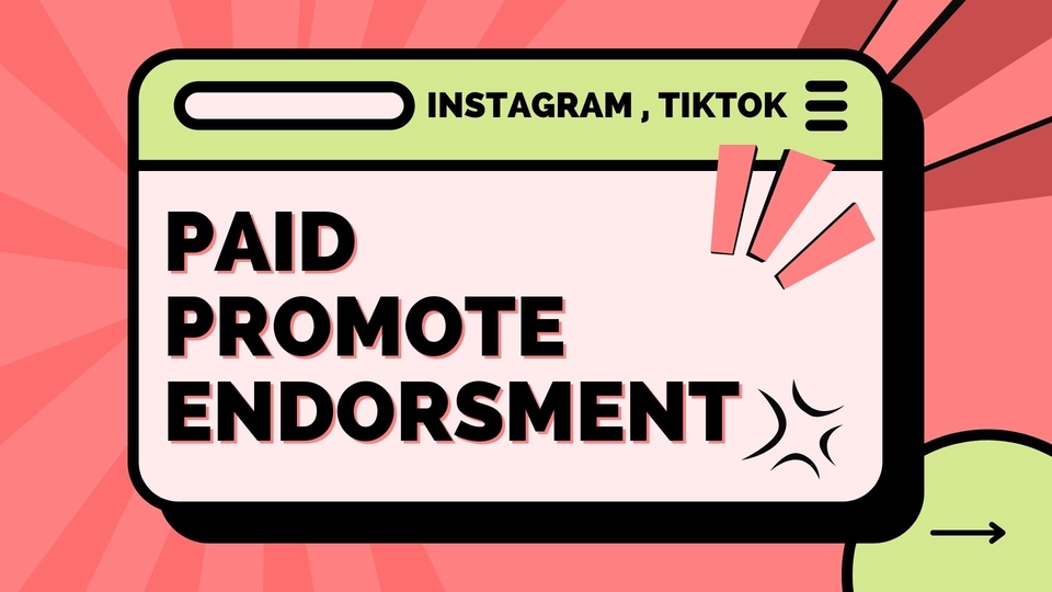 JASA PAID PROMOTE / ENDORSMENT INSTAGRAM / TIKTOK