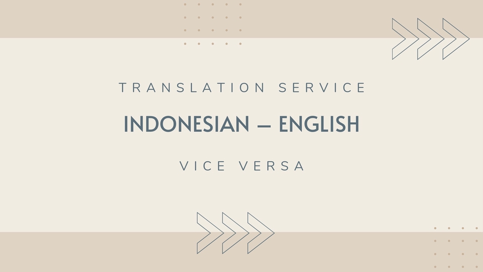 Translation Service | ID-EN & EN-ID
