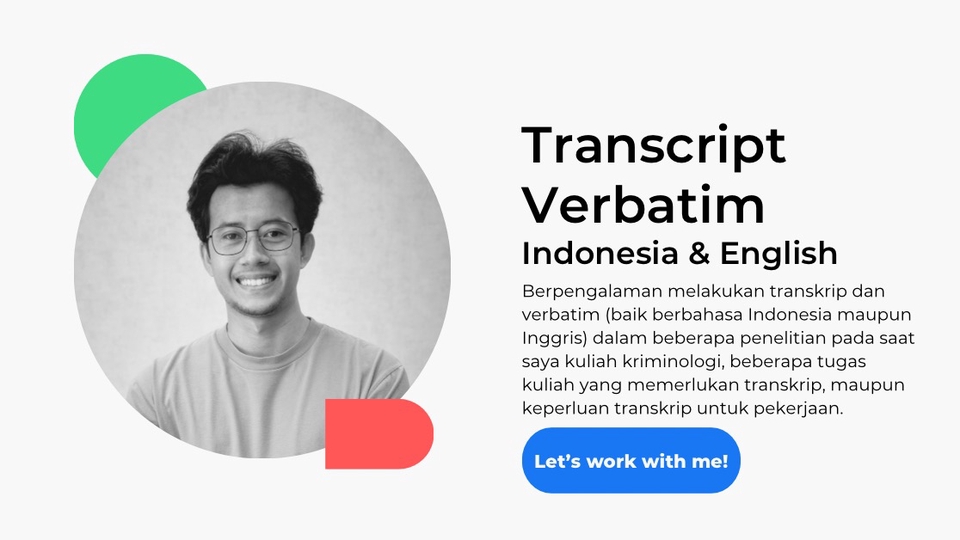Jasa Transkrip dan Verbatim (Indonesia & English)