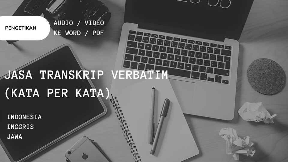 Transkrip Verbatim Bahasa Indonesia, Inggris, dan Jawa