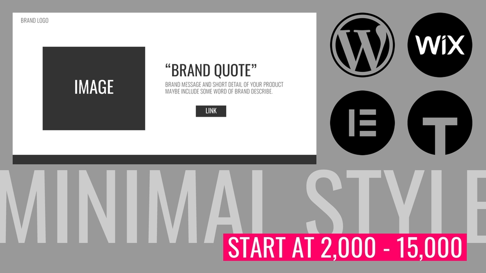 Ux/UI Minimal Web Design / Wordpress Wix