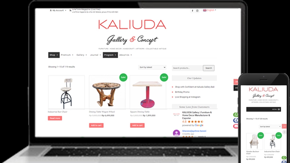 Buat Website / Toko Online (Integrasi FB & IG shop)