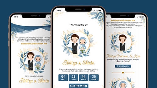 Undangan Digital versi Website dengan Desain Premium