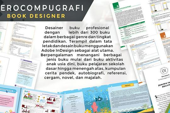 Design Buku Berbagai Macam Genre dan Tingkat Pendidikan