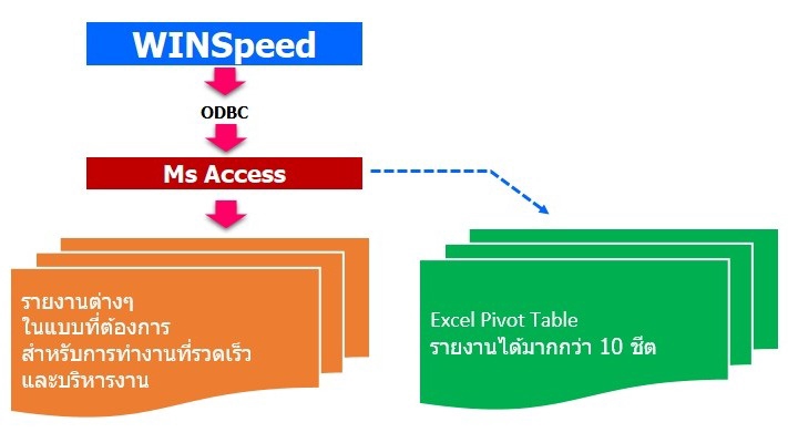 โปรแกรมพิมพ์รายงานจากข้อมูล Winspeed