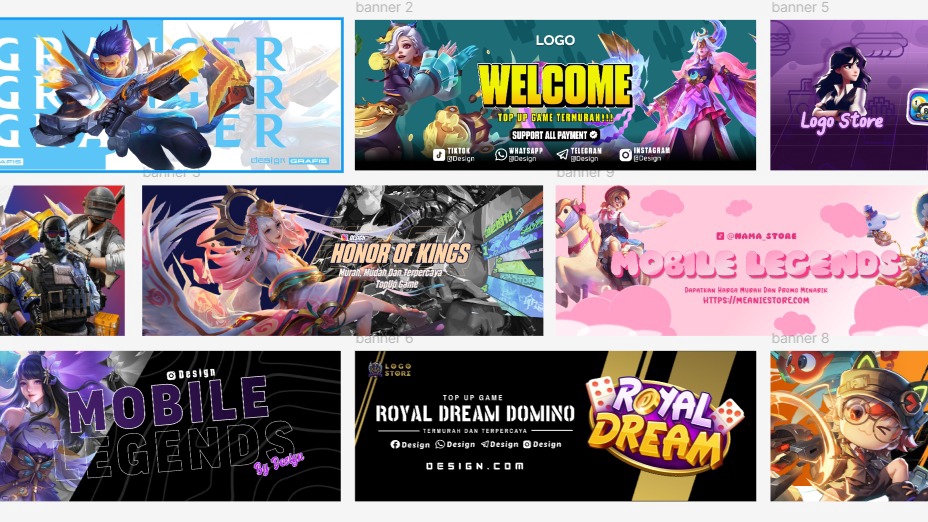 Design Banner Website TopUp Game