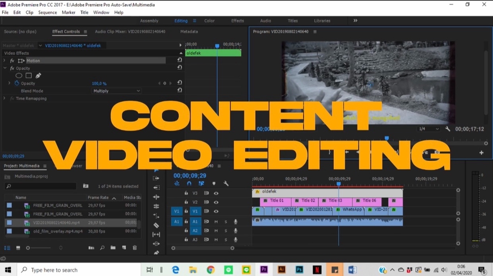 Jasa Edit Video Reels, TikTok dan Youtube