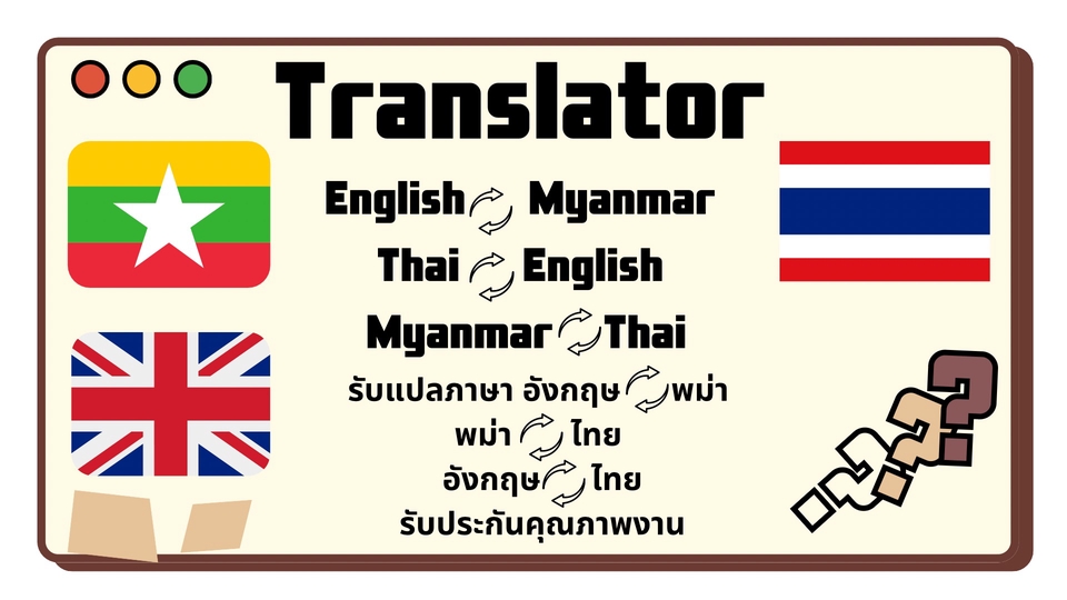 Translator Myanmar English English Myanmar