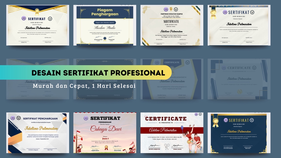 DESAIN SERTIFIKAT ! CEPAT SELESAI DAN PREMIUM