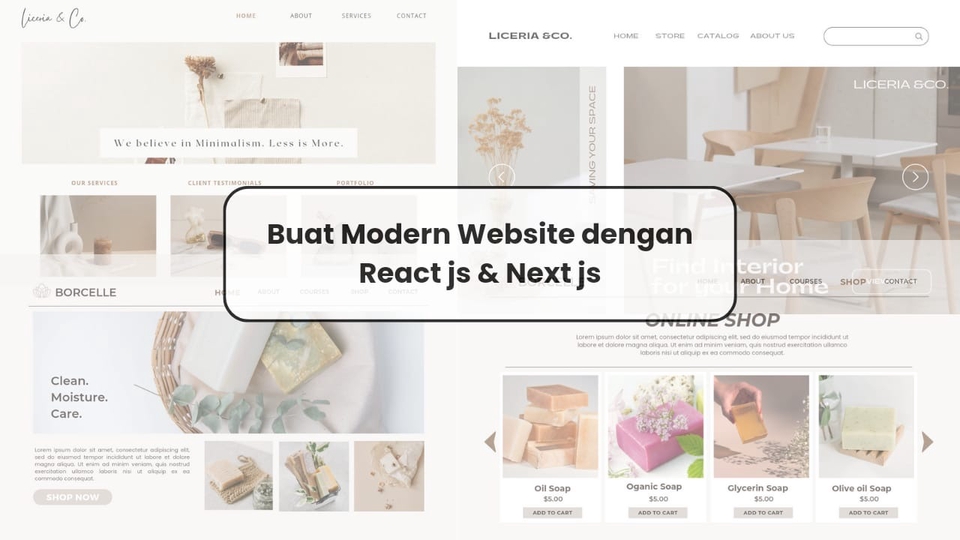 Buat Website Modern dengan React js & Next js ( portolofio, company ...