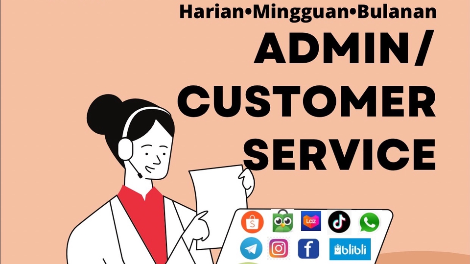 ADMIN & CUSTOMER SERVICE SOSIAL MEDIA/MARKETPLACE DIJAMIN AMANAH TERPERCAYA