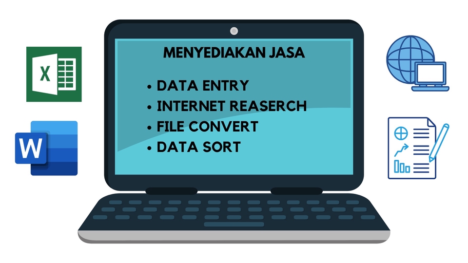 Data Entry, Riset Data, Copy Data, Sortir Data