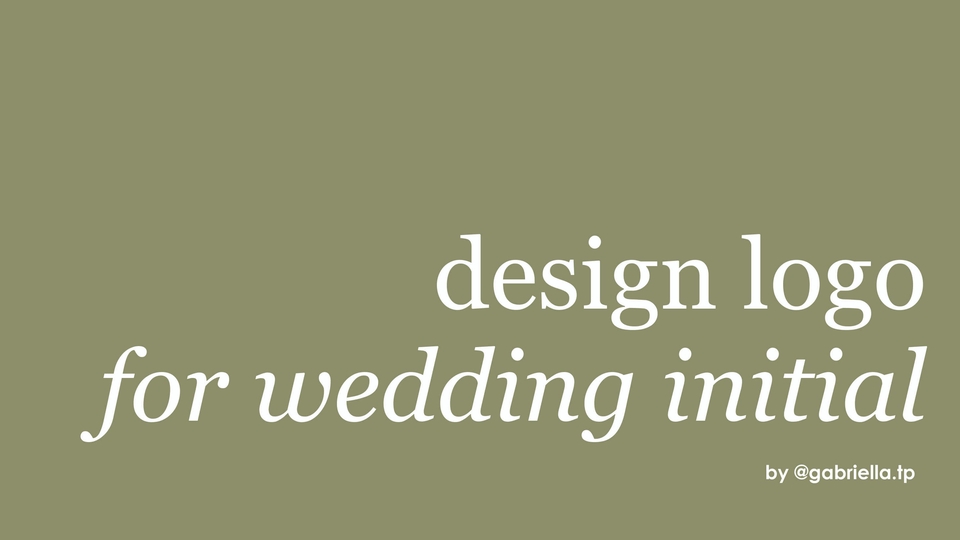 LOGO INISIAL UNTUK WEDDING