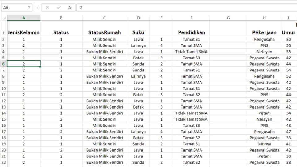 INPUT DATA EXCEL/MINITAB