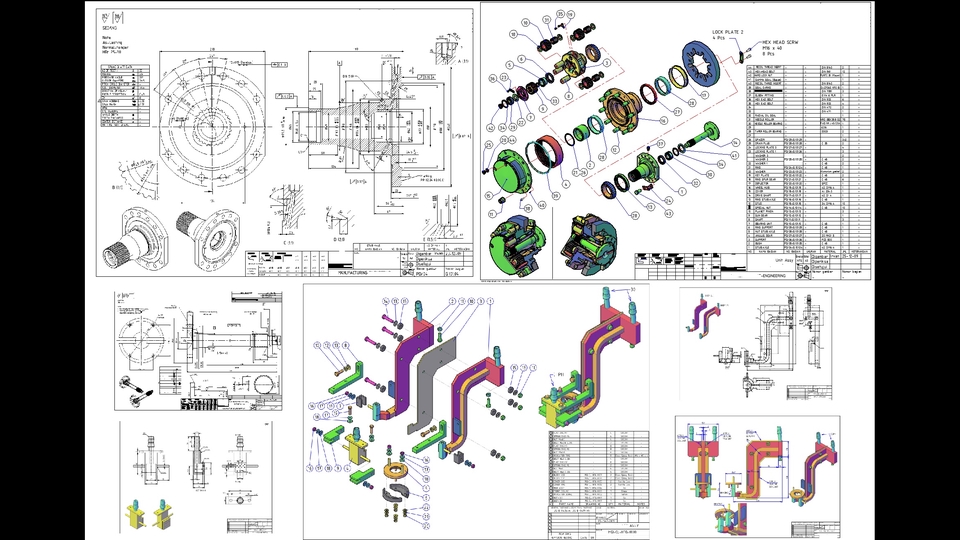 REDRAW KOMPONEN DAN ASSEMBLY 3D & 2D BY DRAWING DAN SAMPLE PART