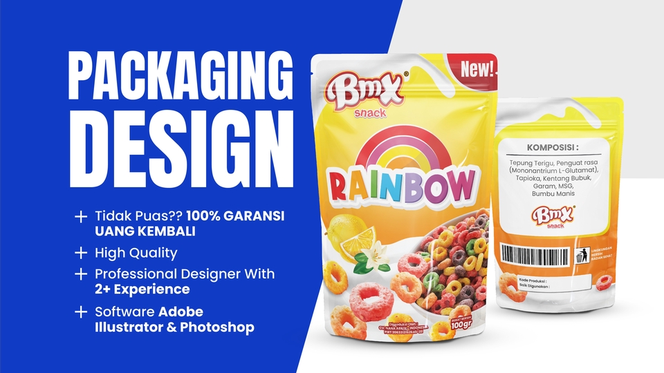 JASA DESAIN KEMASAN POUCH,BOX MAKANAN/PACKAGING UMKM/PERUSAHAAN/ JASA ...