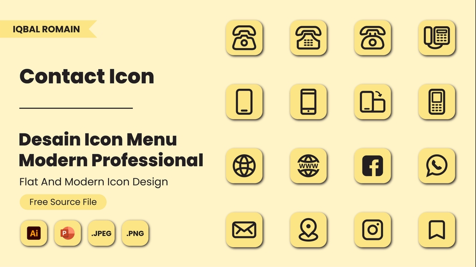 Desain Icon Set Line art Modern - Profesional