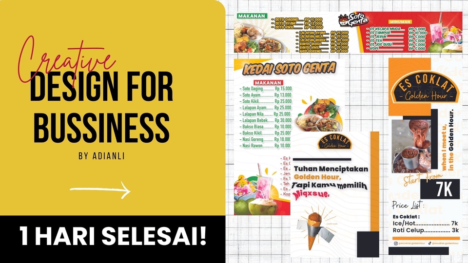 Banner Produk Usaha Minuman dan Makanan