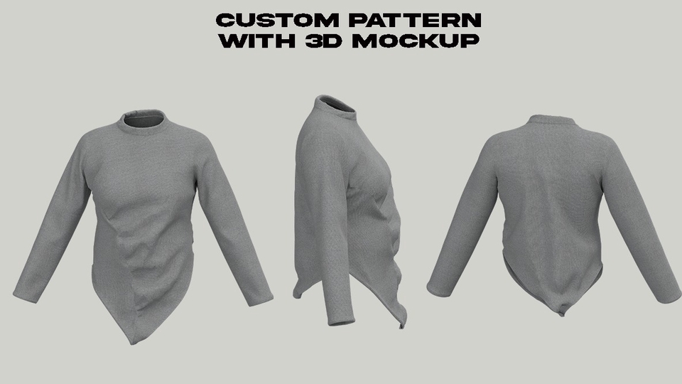 DESAIN 3D FASHION /MOCKUP FASHION,POLA DIGITAL FASHION