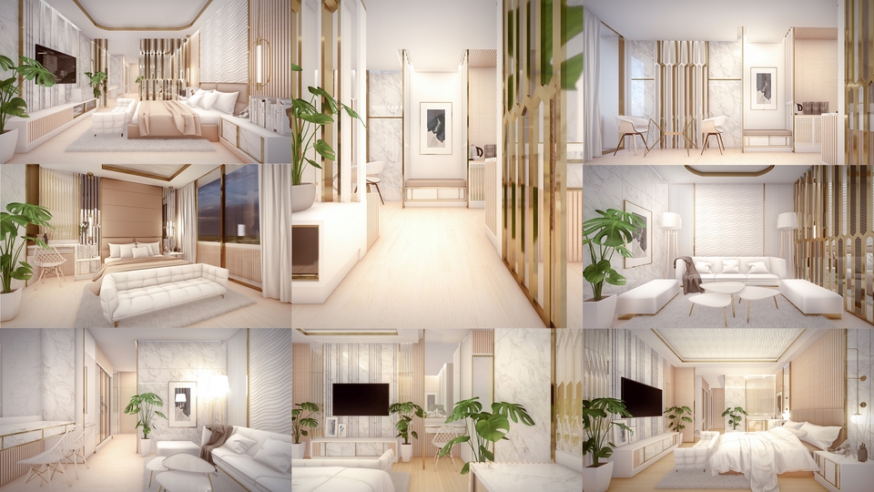 3D Perspective Render Interior รับทำภาพ 3 มิติ งานออกแบบภายใน