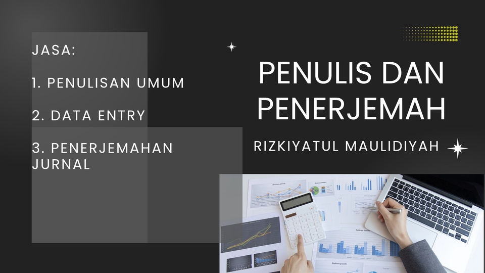 Jasa Administrasi Virtual: Penulisan umum, penerjemahan jurnal, data entry dan laporan keuangan"