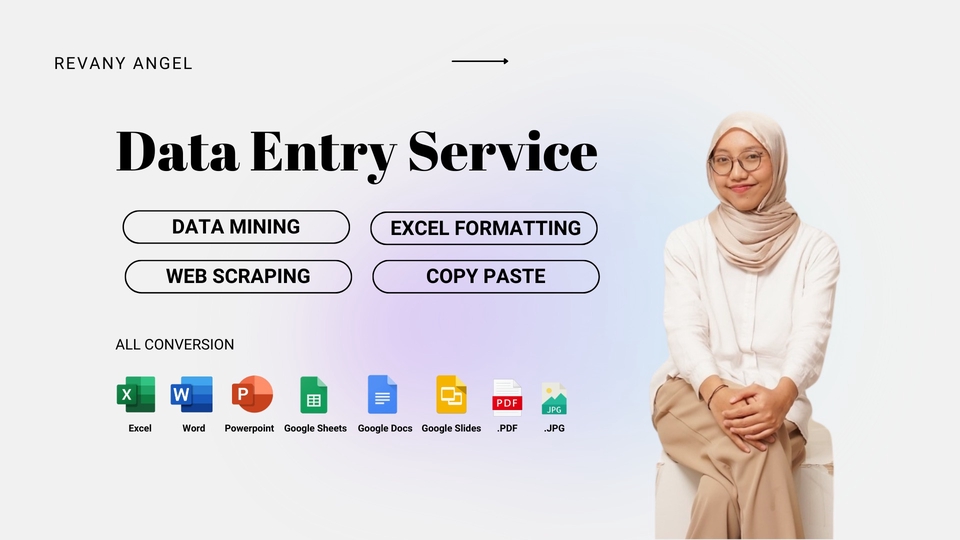Data entry: web Scraping, Data Mining, konversi format (excel, sheets, word, docs, slides, dll)