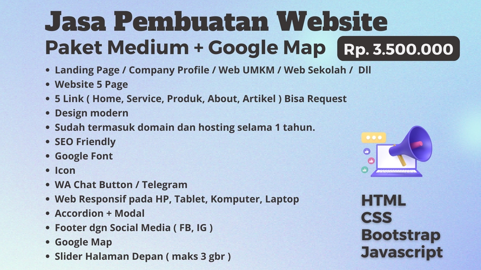 Jasa Pembuatan Website - Company Profile - With Bootstrap