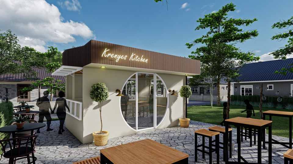 3D quality Booth Cafe Mini