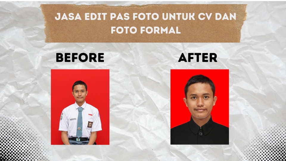 Jasa Edit Pas Foto (Buat CV,Foto Formal)