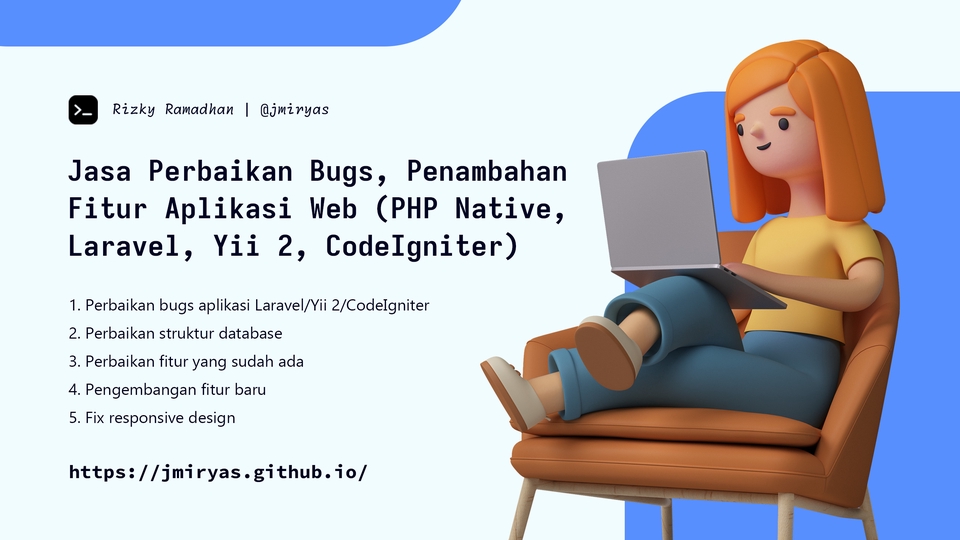 Jasa Perbaikan Bugs, Penambahan Fitur Aplikasi Web (Laravel, Yii 2, Codeigniter)