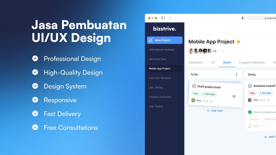 UI/UX Design Mobile dan Website - Figma, Design System, Auto-Layout