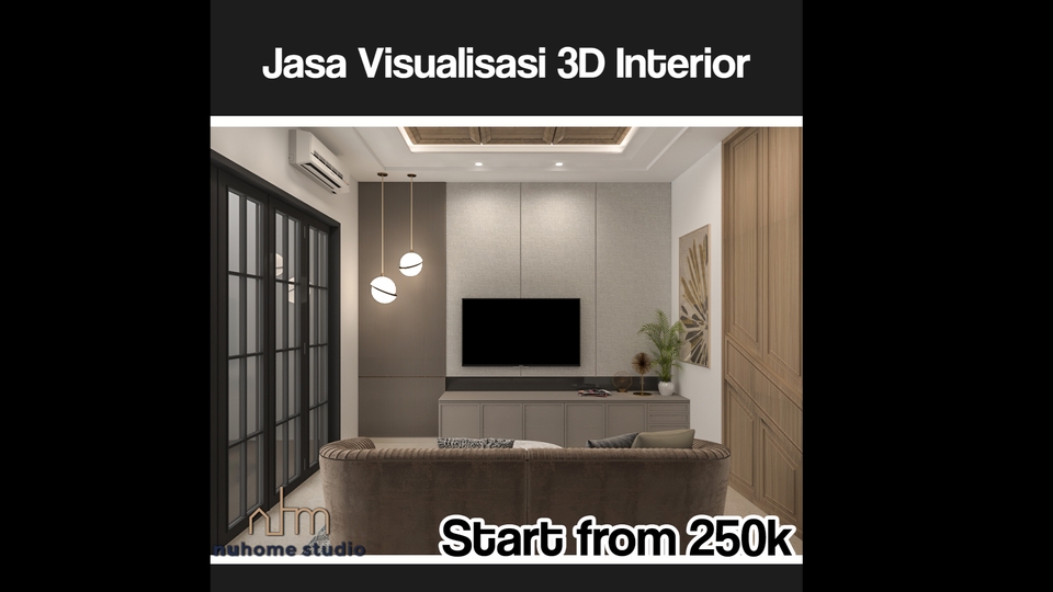 Visualisasi 3D Interior Ruangan dan Facade Bangunan