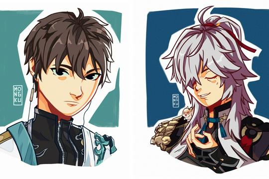 commission portrait ilustration,Fan Art(oc,Anime,etc)