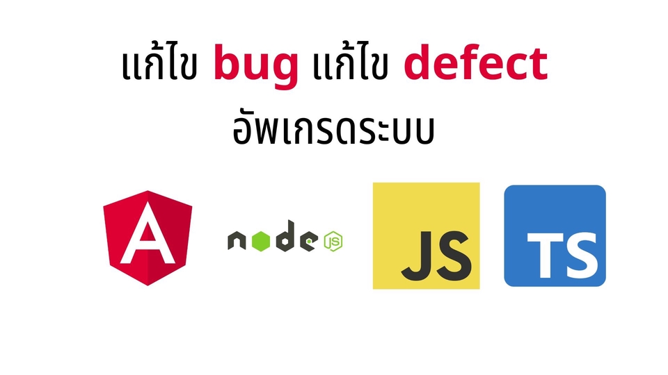 รับแก้ bug และ defect | Angular, NodeJs, Express, NestJs, JavaScript ...