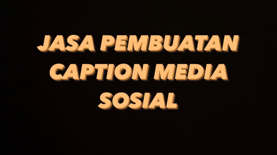 Jasa Menulis Caption di Sosial Media