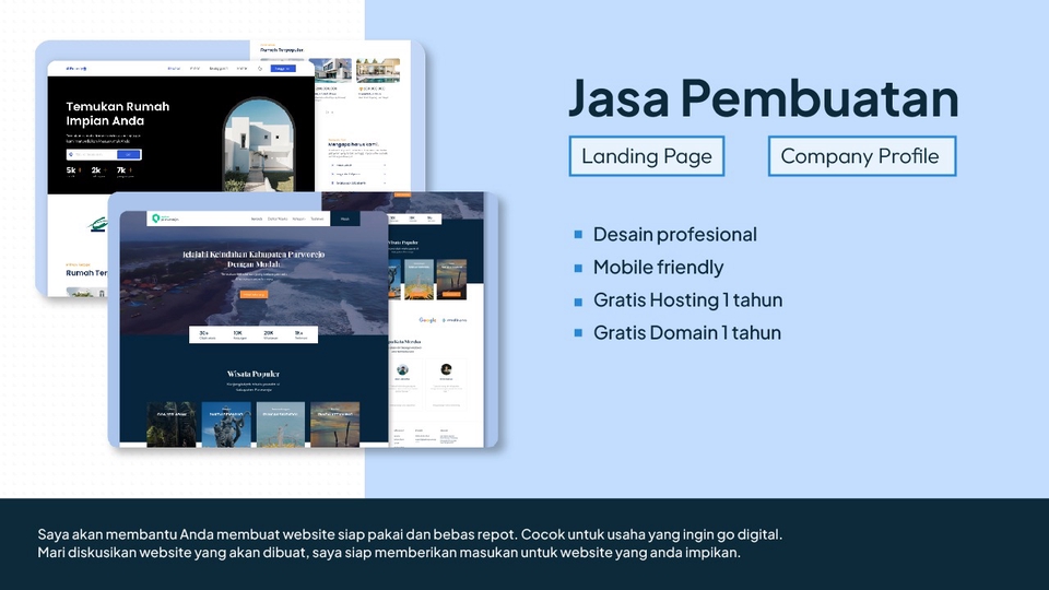 Jasa Pembuatan Landing Page / Company Profile Professional