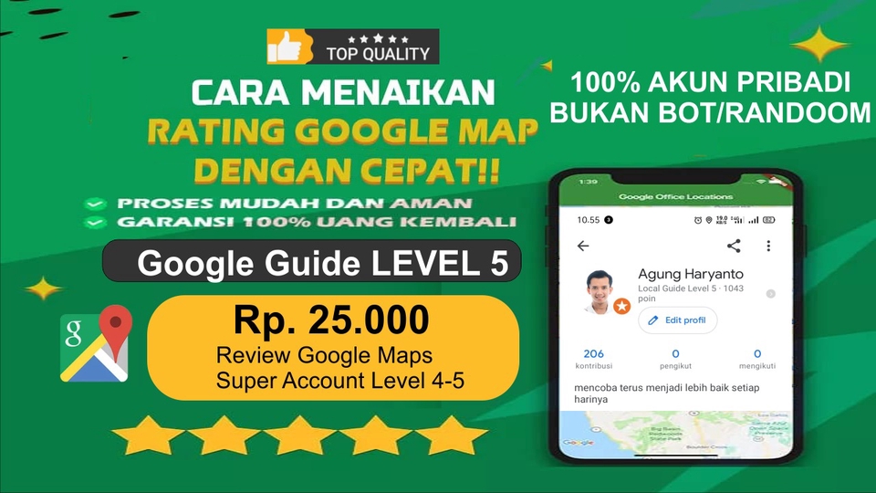Jasa Review Google Maps Local Guide Level 5